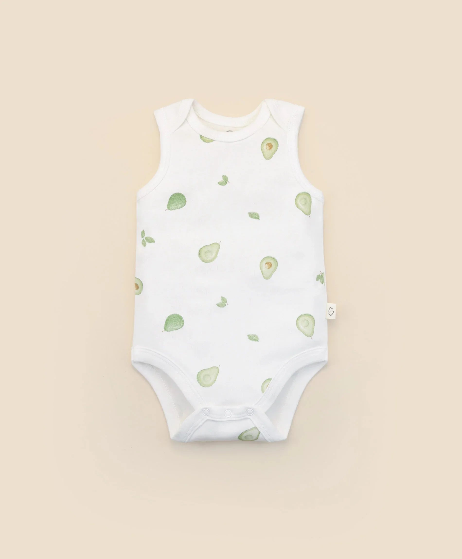 Lūmmi in Colour | Organic Cotton Avo Singlet Bodysuit | Avocados Print ...